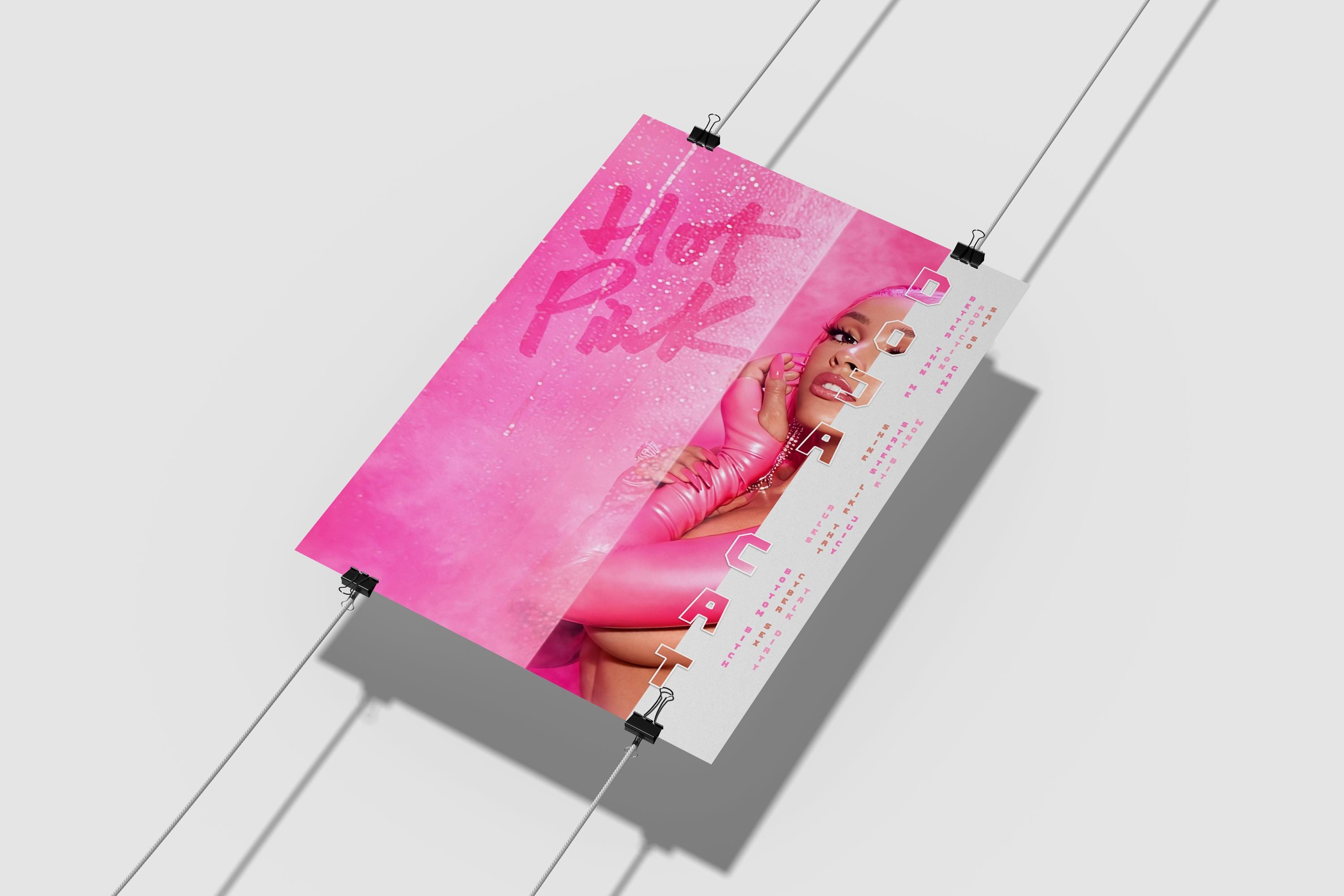Doja Cat Poster | Hot Pink Poster | Album Poster Prints | Wall Decor ...