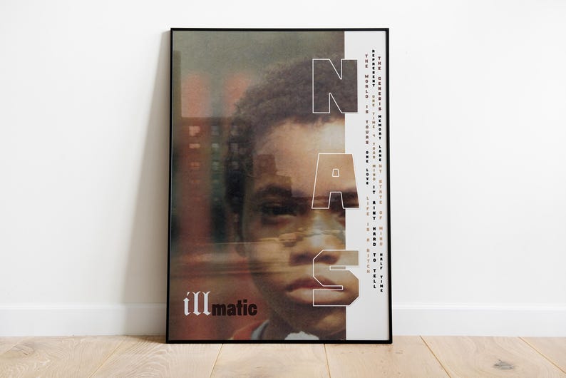 Nas Poster | Illmatic Poster | Album Poster Prints | Wall Decor Posters ...
