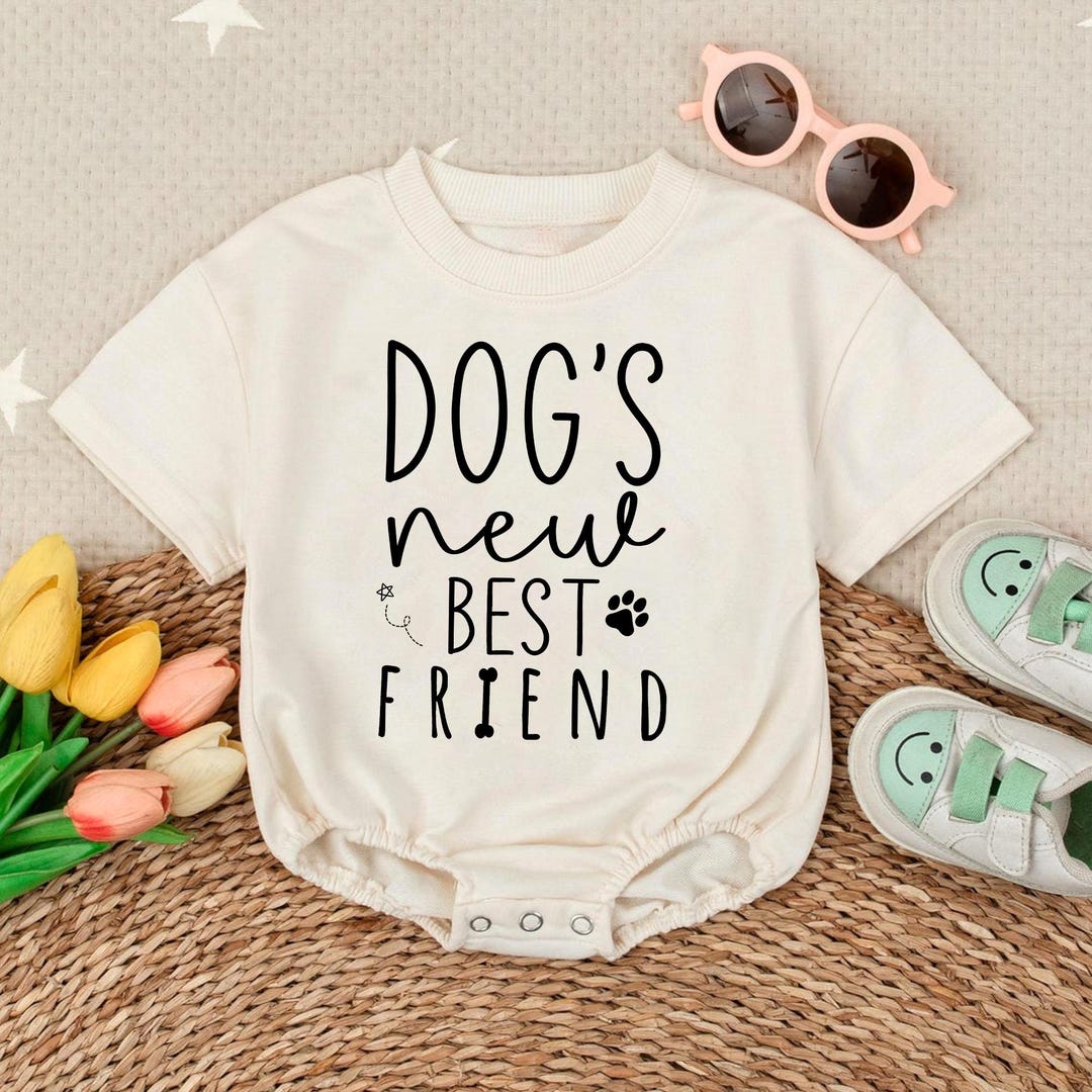 Dog's New Best Friend Baby Romper, Dog Baby Outfit, Best Friend ...