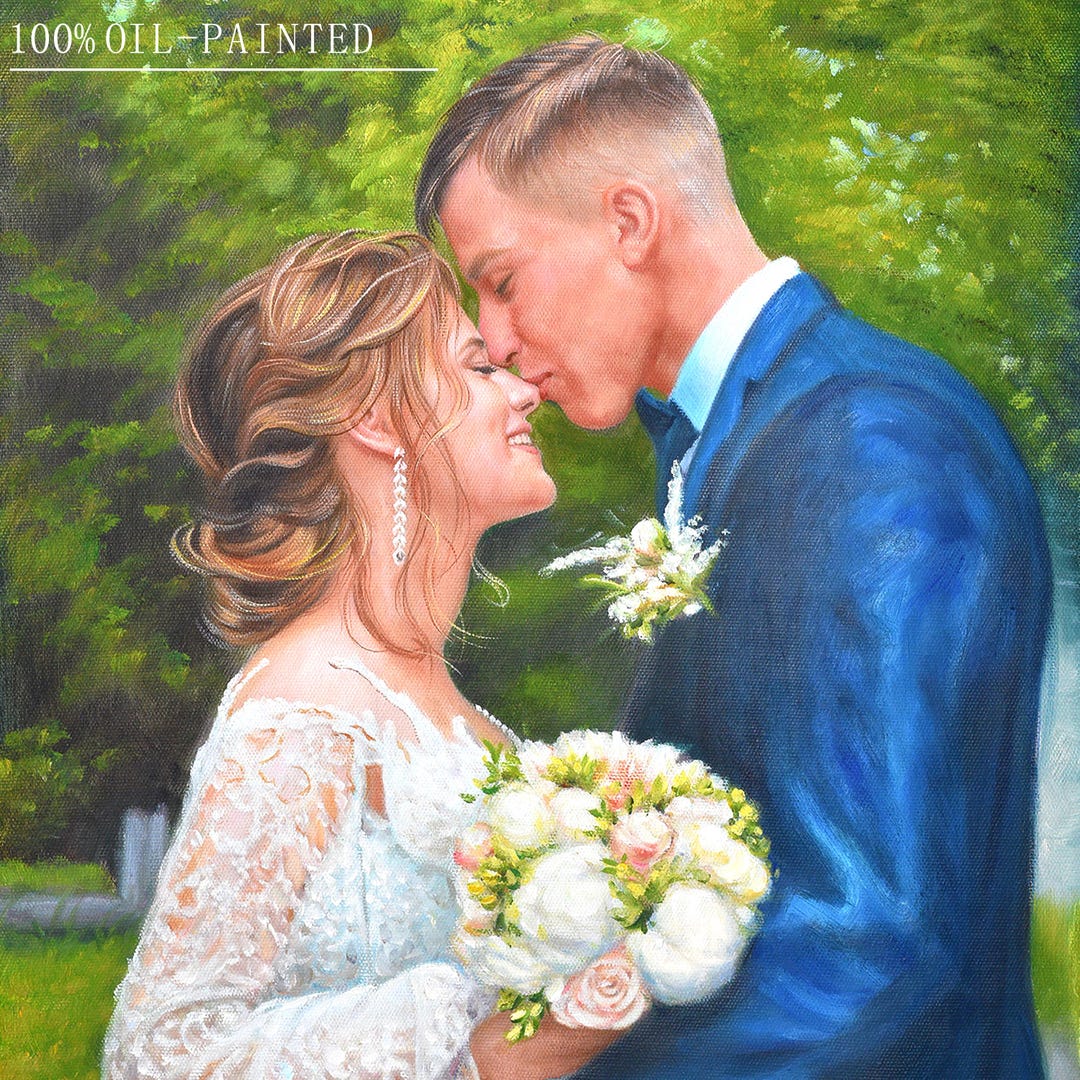Custom Wedding Painting, Custom Portrait From Photo, Anniversary Gift ...