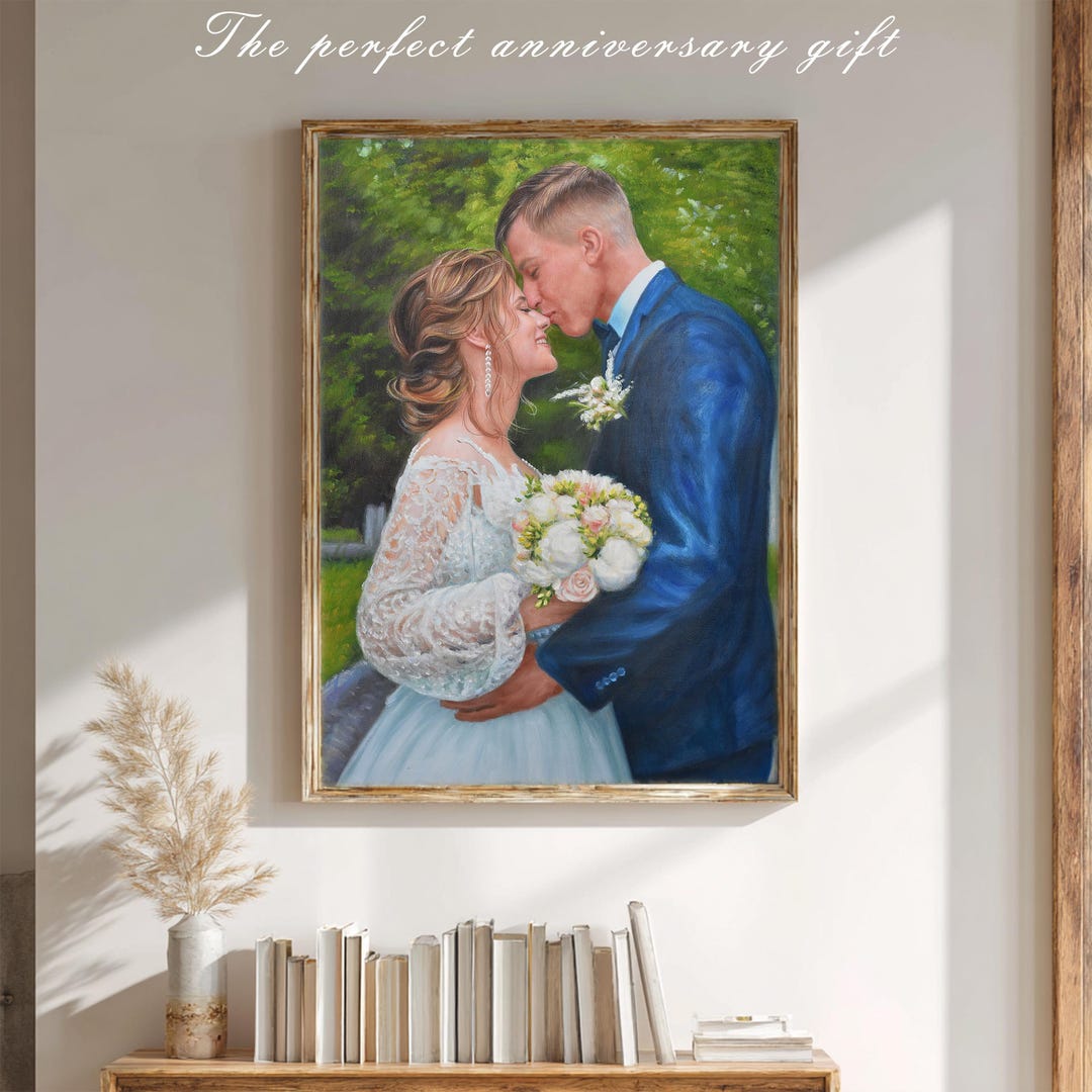 Custom Wedding Oil Painting on Canvas,custom Portrait,couple Portrait ...