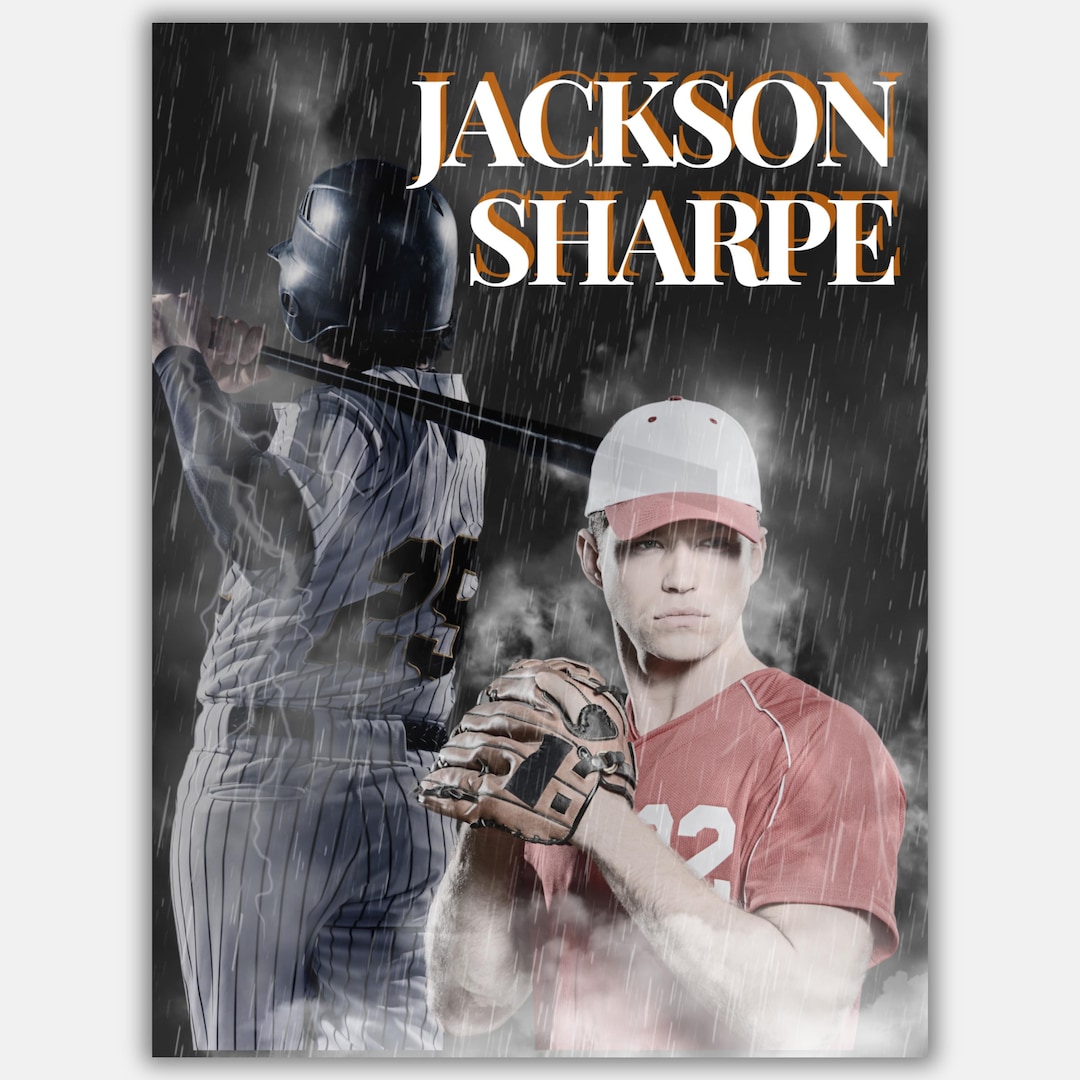 Custom Baseball Player Photo Poster | Senior Year Gift (digital ...