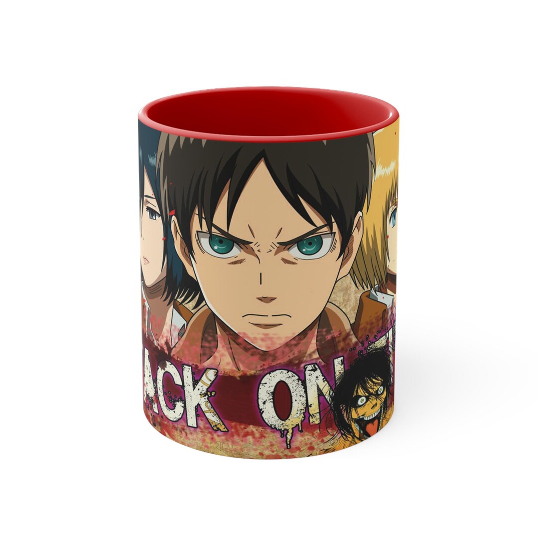 Mug Attack on Titan Mug Eren & Squad - Etsy