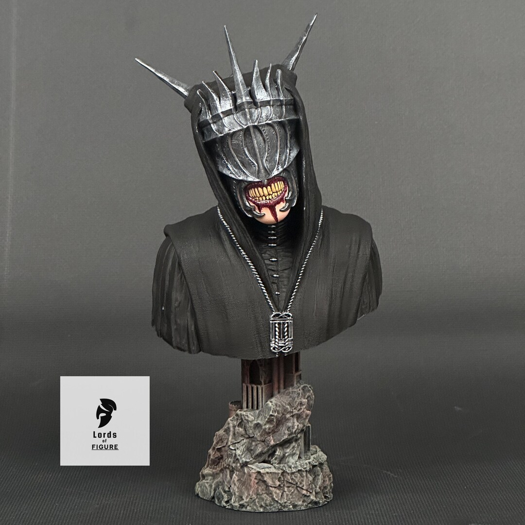 Mouth of Sauron Bust – Hand Painted Lord of the Rings Sculpture – Dark ...