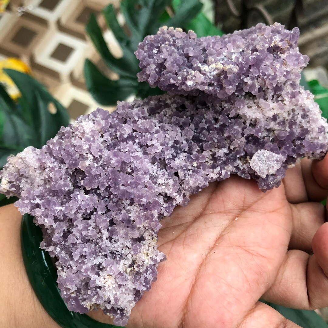 Super Sparkling Grape Agate Specimen Purple With White Crystals | Gif ...