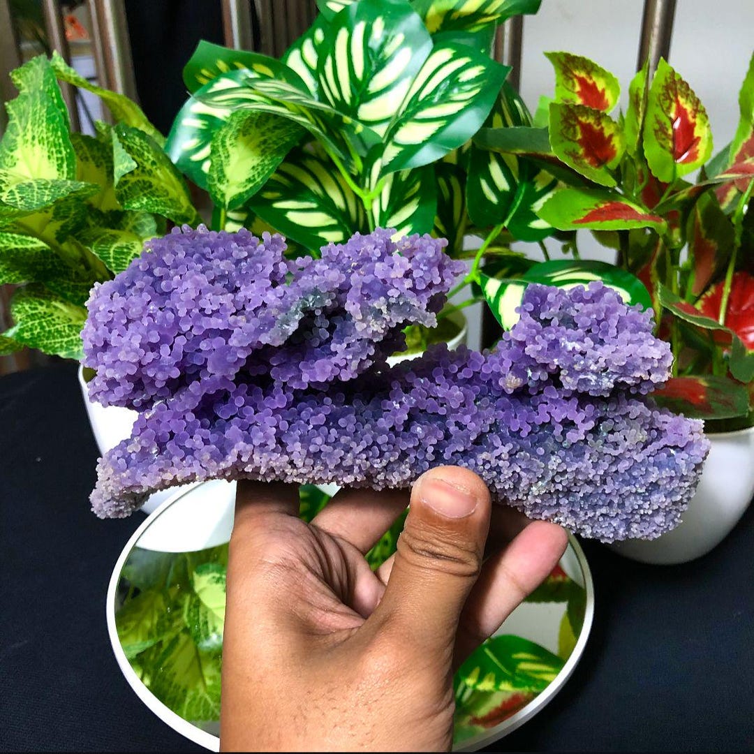 SOLD Uper Grape Agate Specimen Cluster Purple Unique | Gif Te ...