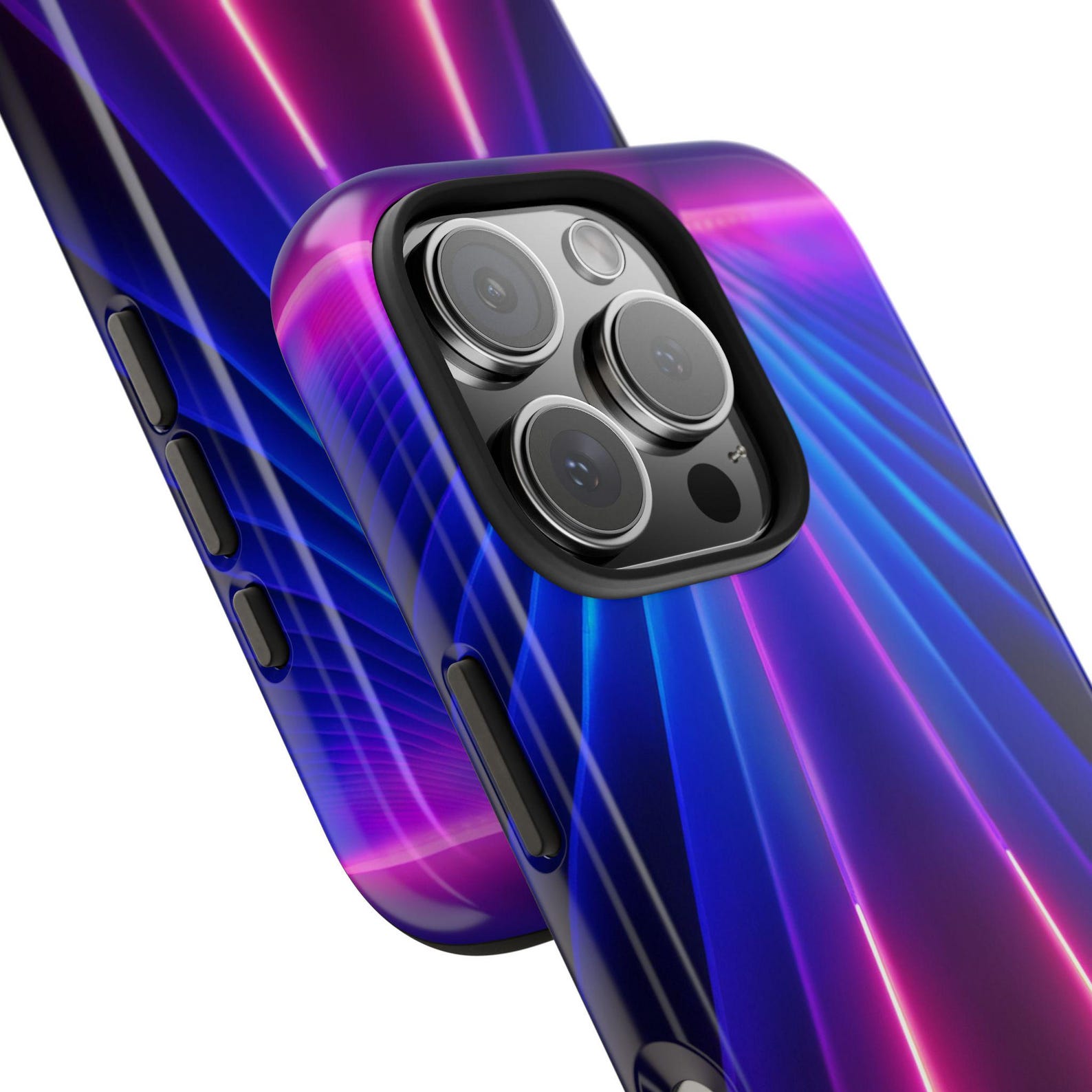 Retro Neon Glow Phone Case - Vibrant Electronic Design, Tough ...