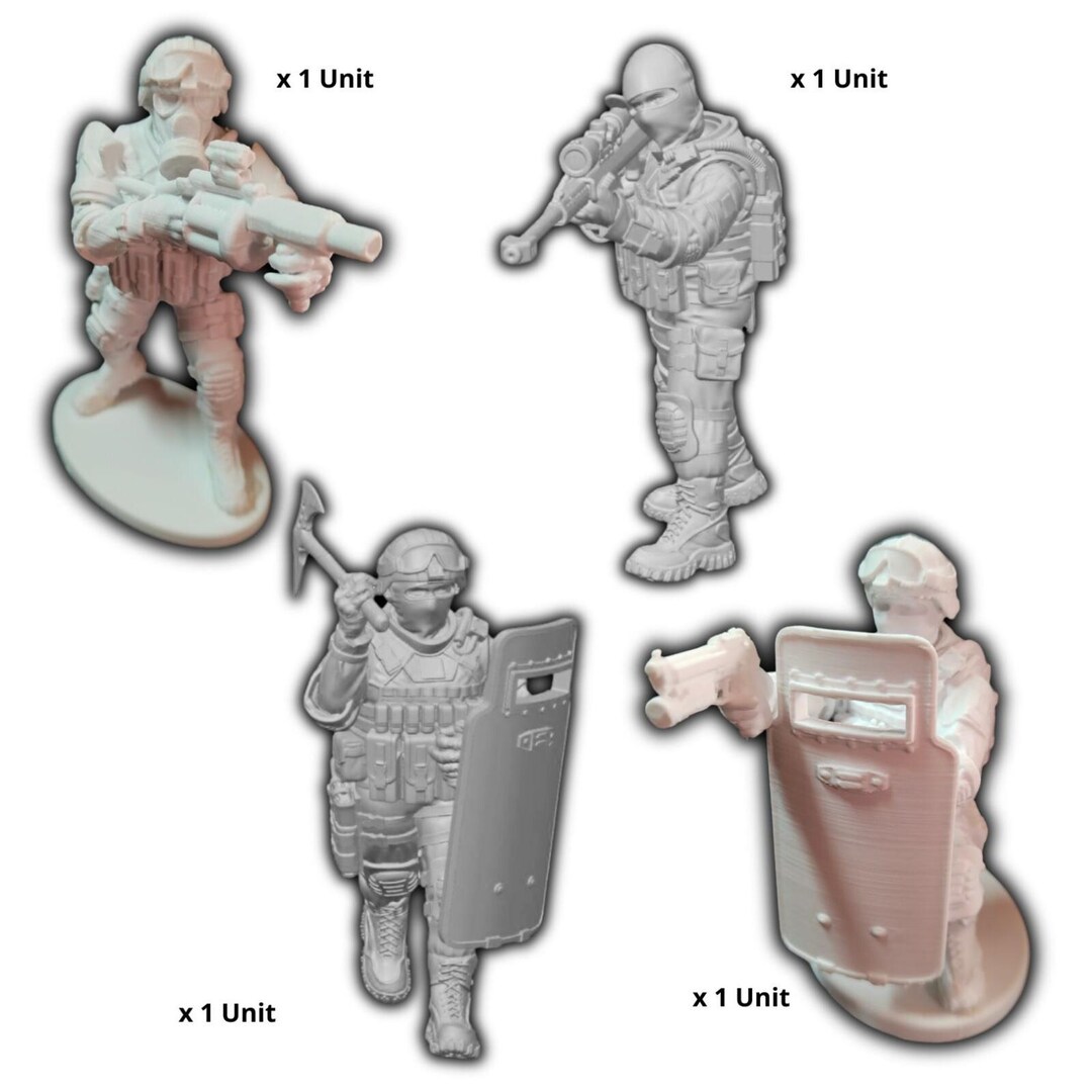 SWAT Police Pack 1:16 Scale 3D Printed Model Kits DIY - Etsy