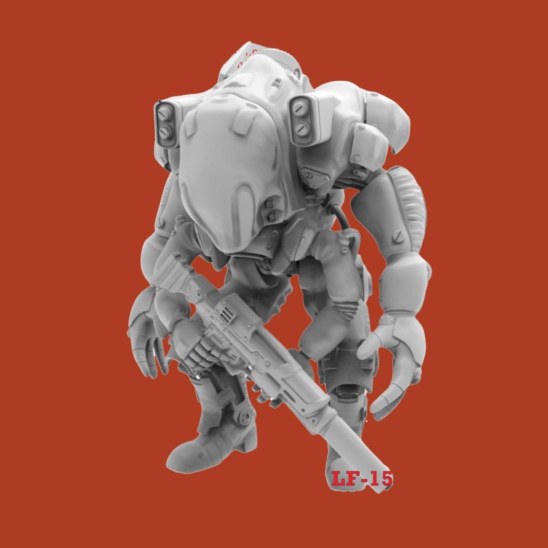 Dieselpunk Cyberpunk Mars Soldier Gluttor-1 1:20 Scale DIY Model Kits ...
