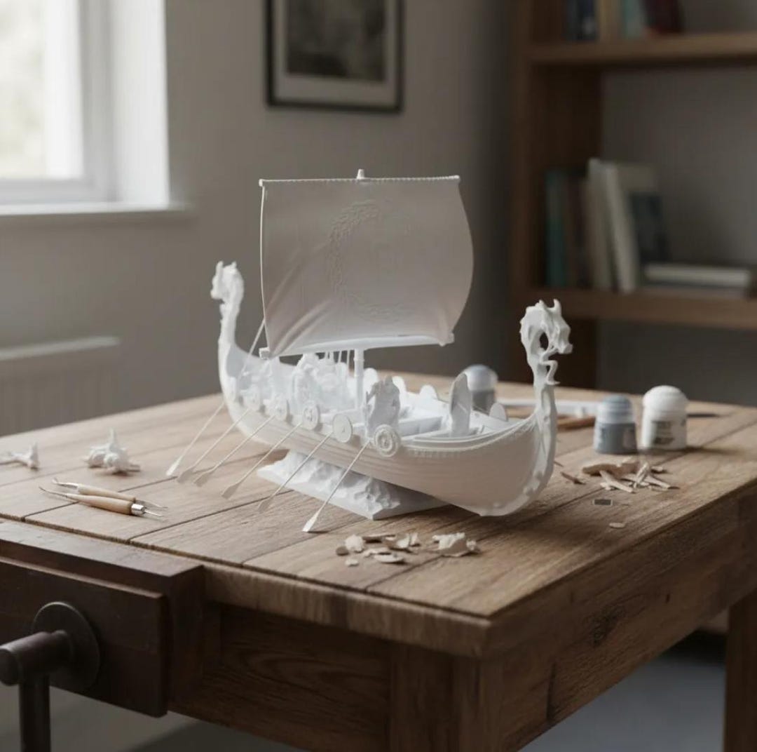 Drakkar Viking Sailing Longship 1:32 Scale DIY Assembly Model Kits - Etsy