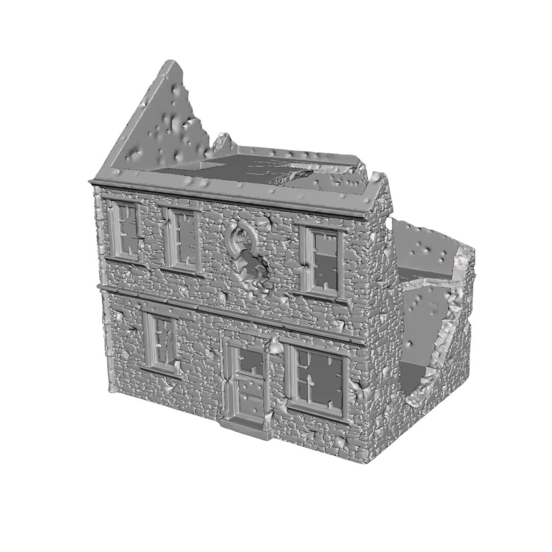 Destroyed House N1 1:35 Scale Wargame Terrain DIY Model Kits - Etsy