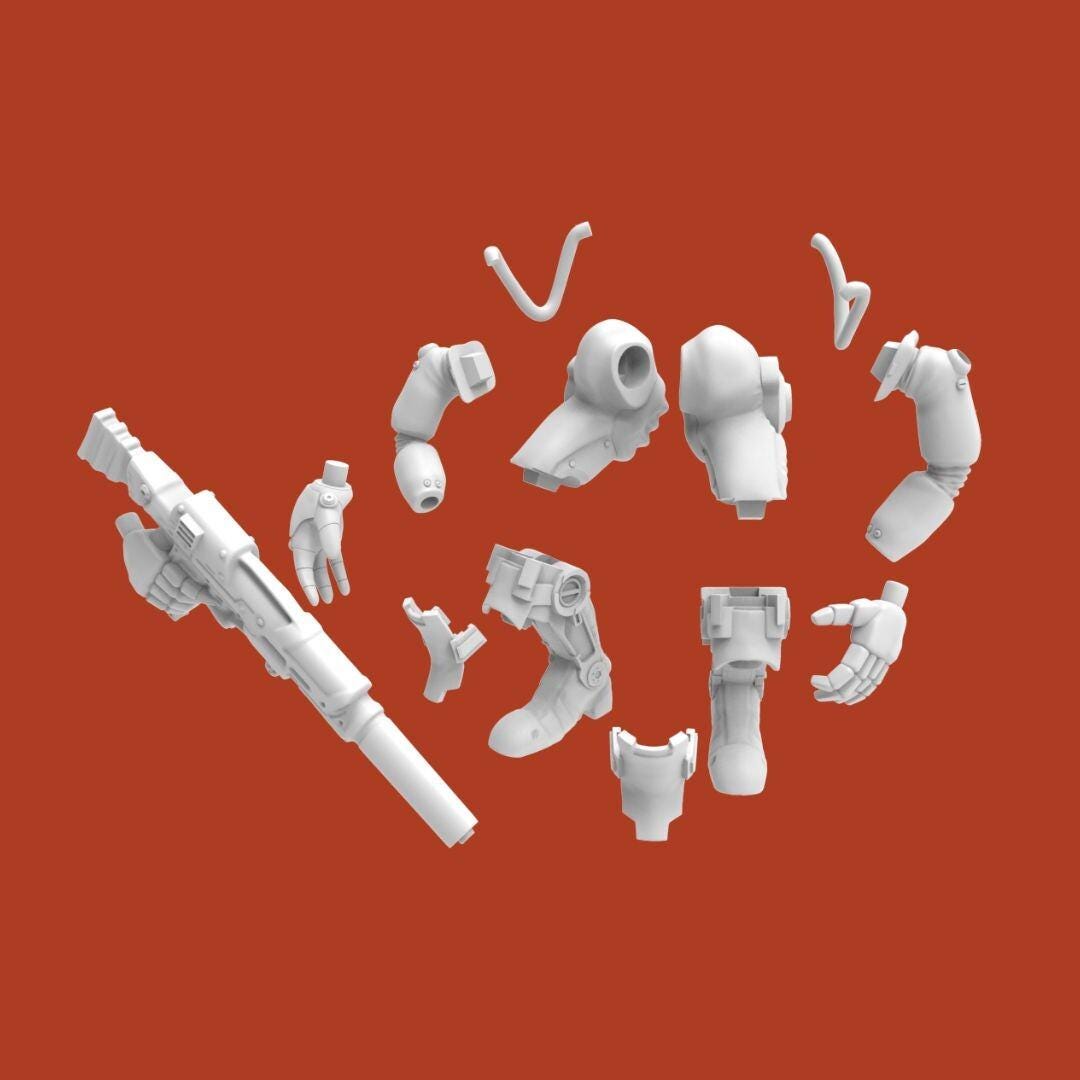 Dieselpunk Cyberpunk Mars Soldier Gluttor-1 1:20 Scale DIY Model Kits ...