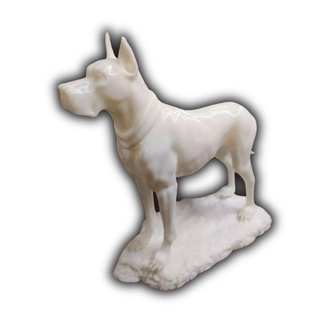 Great Dane Figure, 1/8 Scale (16cm Long) White DIY Assembly Model Kits ...