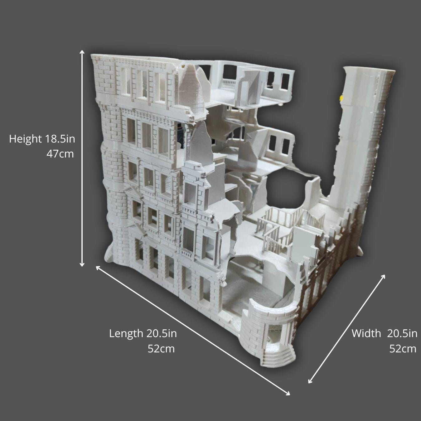 Diorama Stalingrad Ruins Ww2 Scale 1:32 Models Kits DIY Wargame Terrain ...