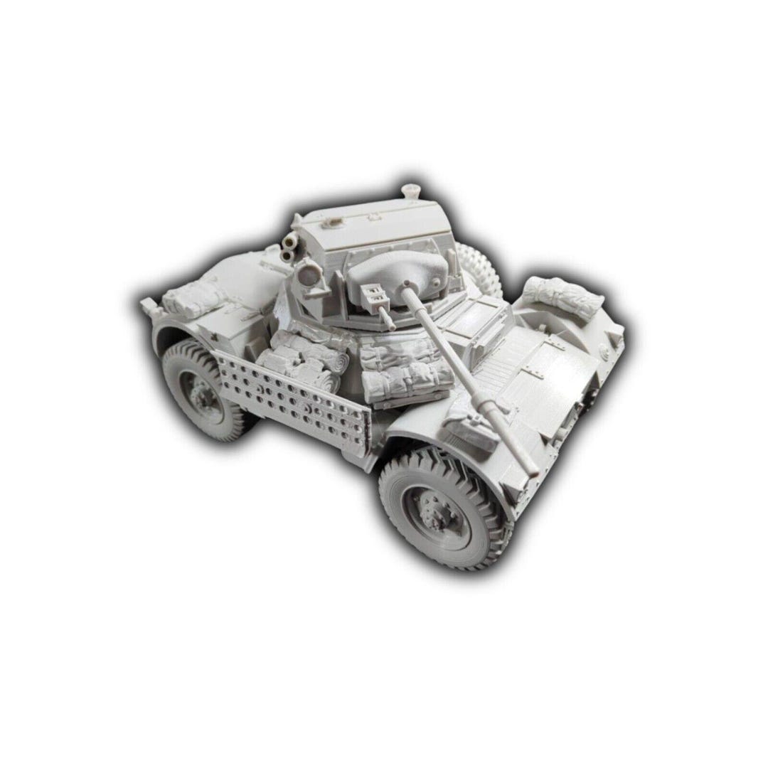English Tank Daimler Armored Car Scale 1:18 White Color Model Kits DIY ...