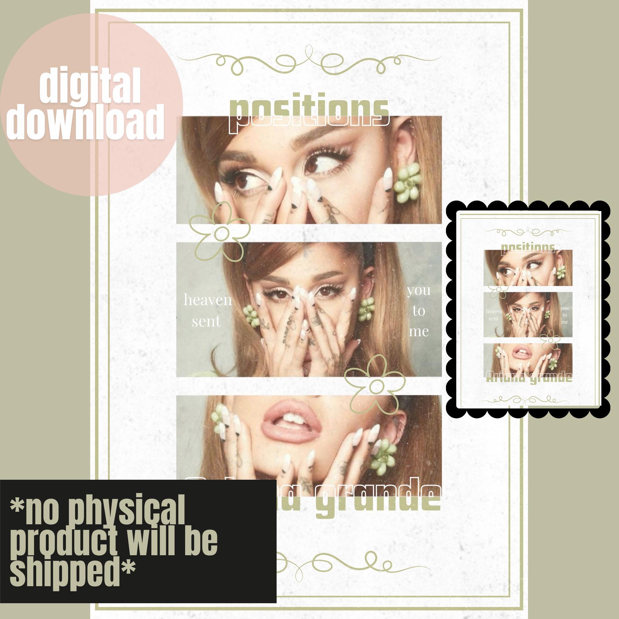 Ariana Grande Positions: Album Cover Art Print | Heaven Sent You to Me ...