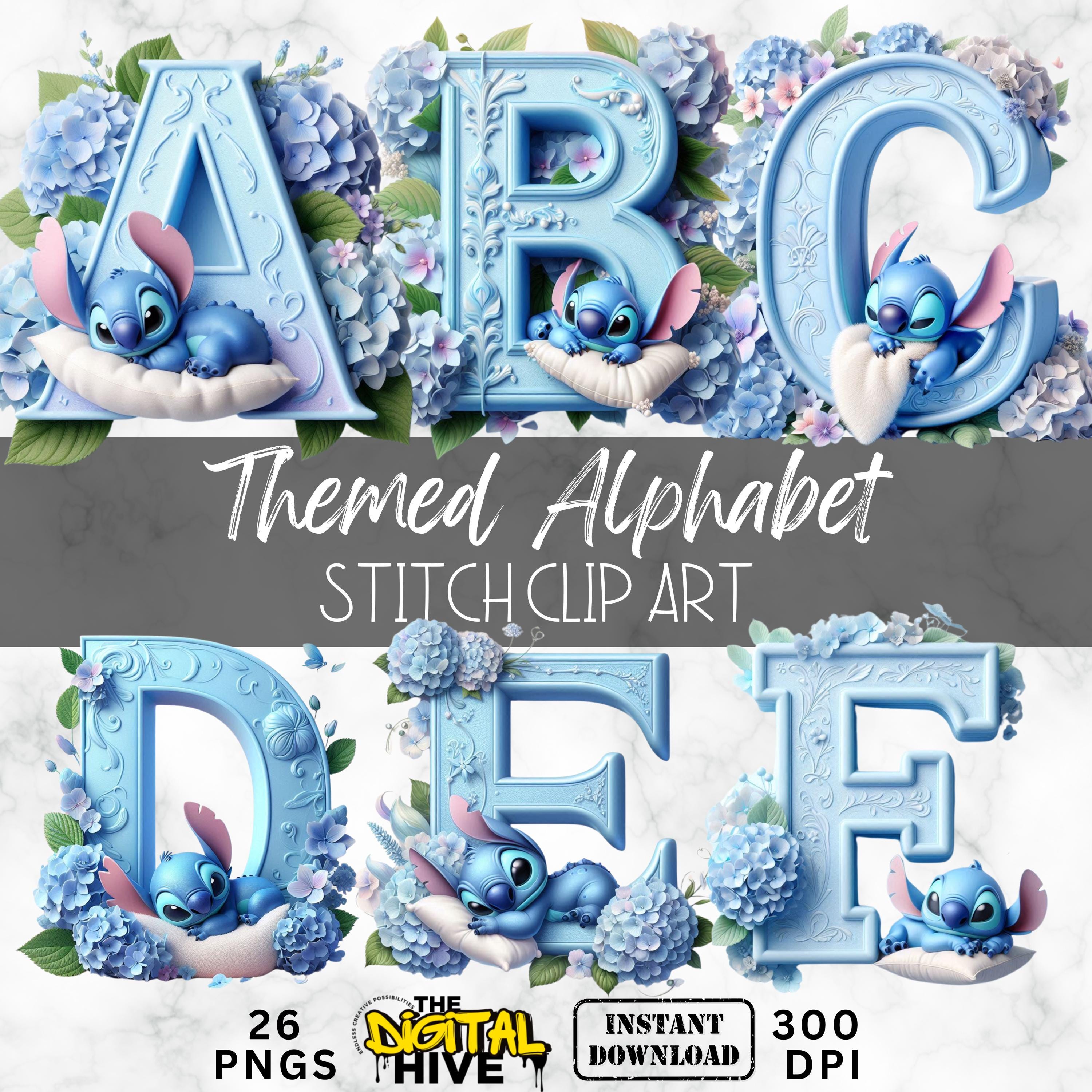 Stitch Alphabet Clipart | Lilo & Stitch Inspired Letters |high-quality ...