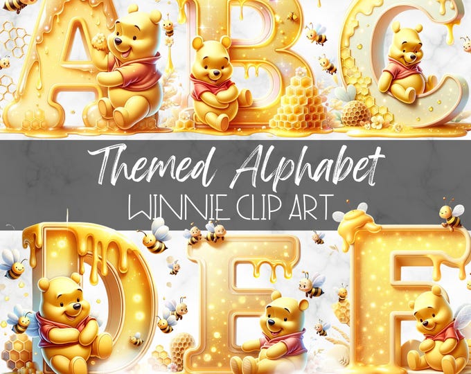 Winnie the Pooh Alphabet Clipart | High-quality Transparent PNG ...