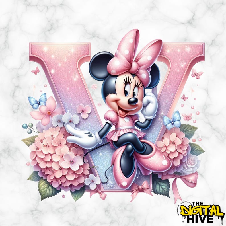 Minnie Mouse PNG Clipart Alphabet/numbers Bundle, Boy and Girl Birthday ...