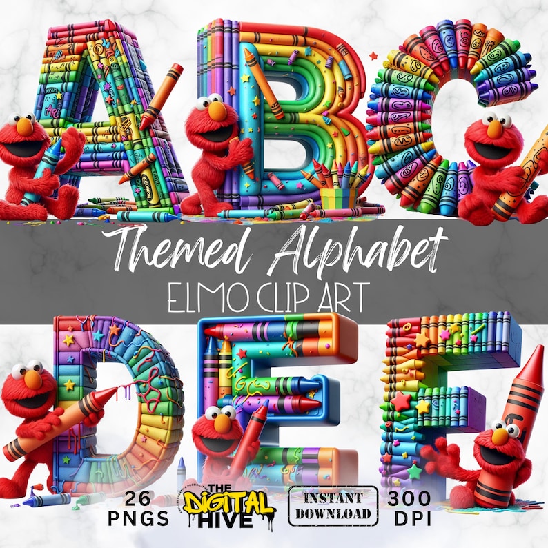 Sesamstraße Elmo Alphabet Clipart | Hochwertiges transparentes PNG ...