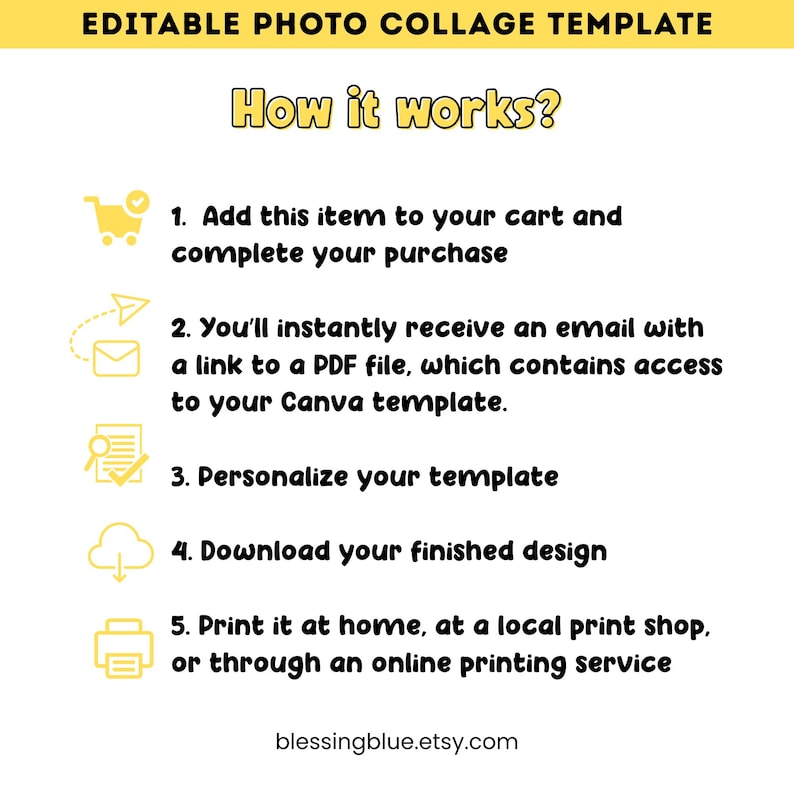 Pikachu Photo Collage Template, Pokemon Gift, Customizable Canva ...