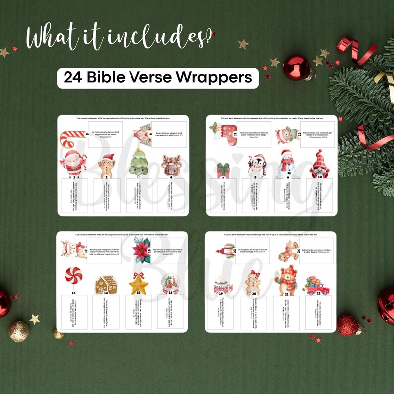Advent Calendar – Printable Box and Chocolate Wrappers With Bible ...