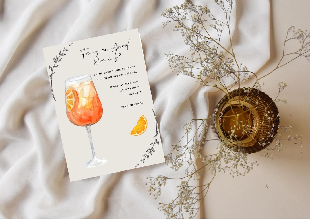 Spritz, Sip, Celebrate! Aperol Spritz Night Invite | Digital Download ...