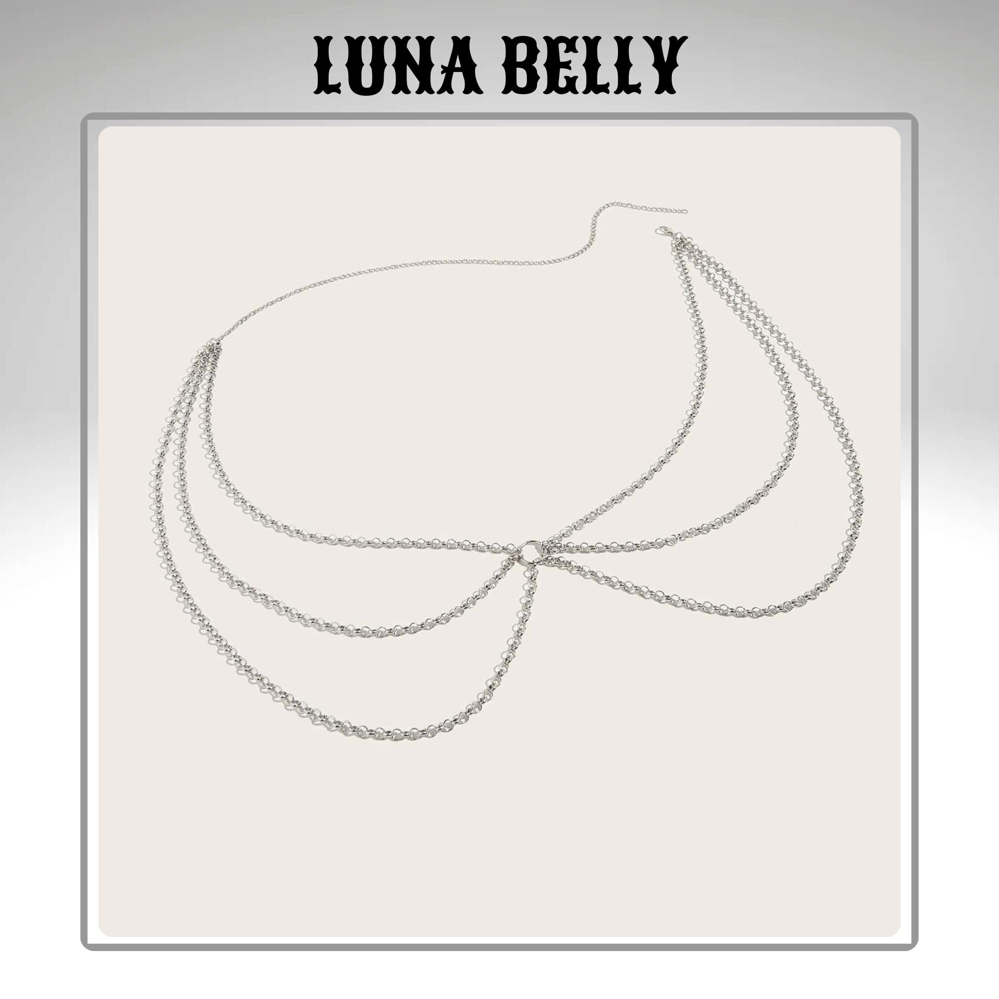 Edgy Multi-layered Waist Chain – 105cm Harness Belt With Cross & Ring ...