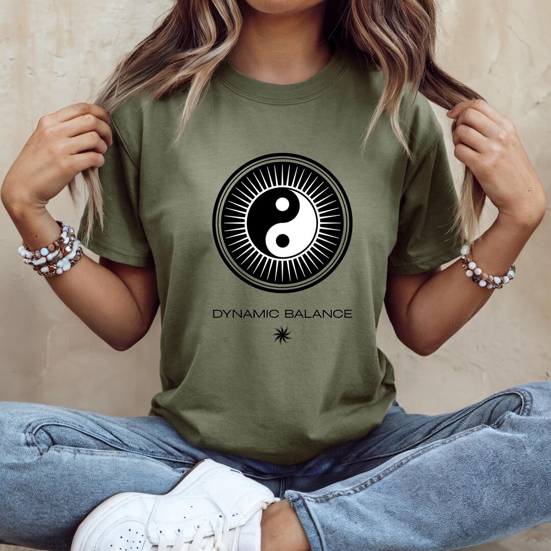 Yin Yang Dynamic Balance Tee | Zen Symbol T-shirt - Etsy