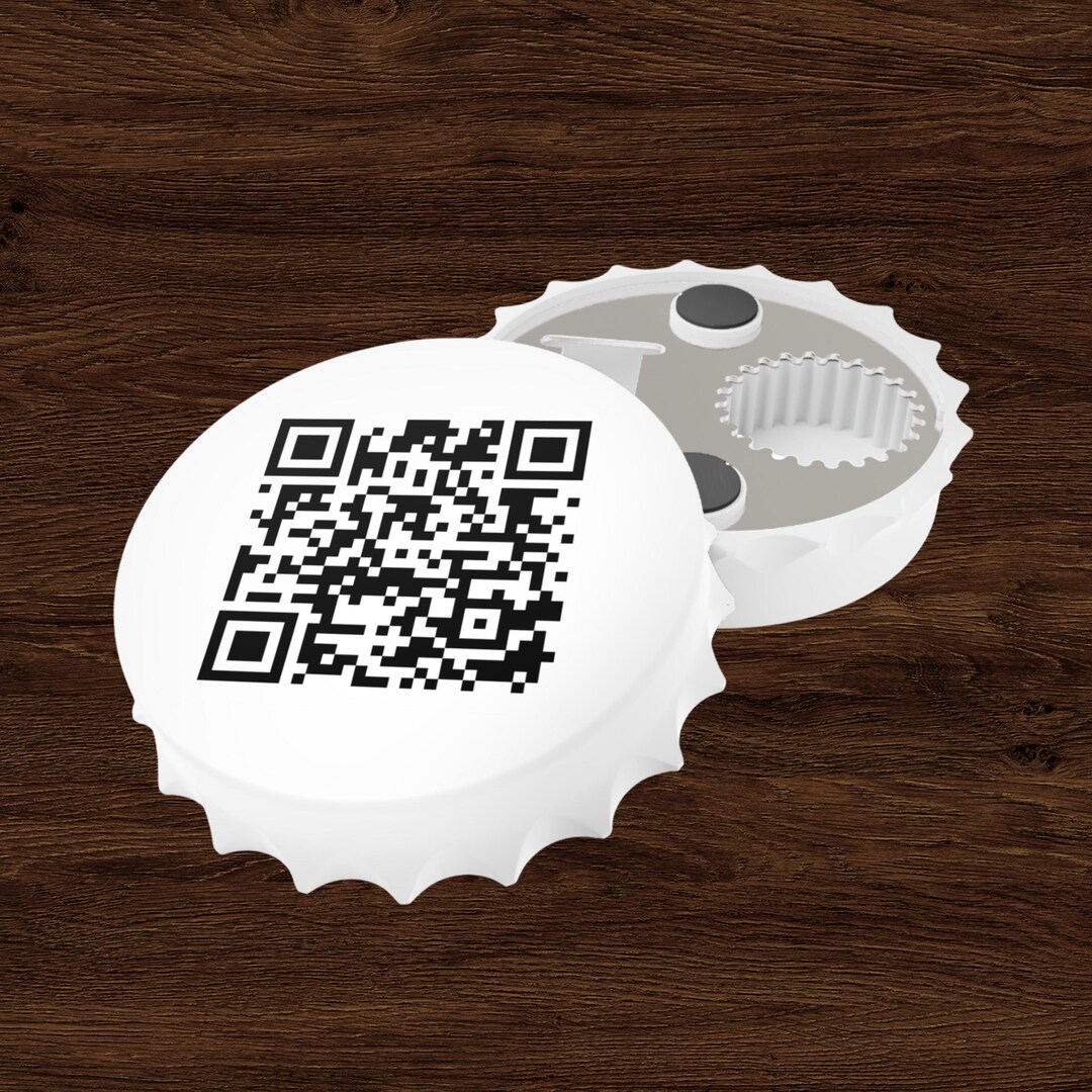 QR Code Bottle Opener | Screw Cap Opener, Magnetic Back - Etsy