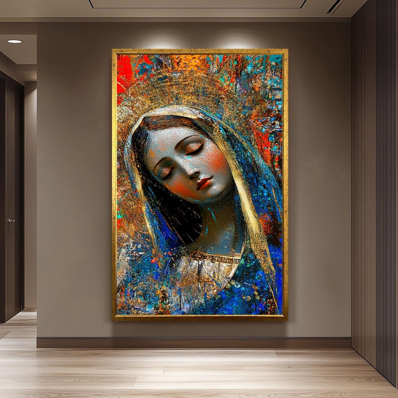 Abstract Virgin Mary - Etsy