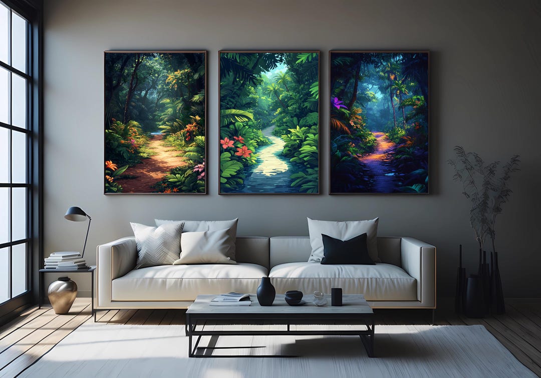 Tropical Rainforest Canvas Print Set: Lush Jungle Wall Art - Etsy México