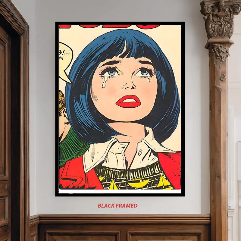 Crying Comic Girl - Etsy