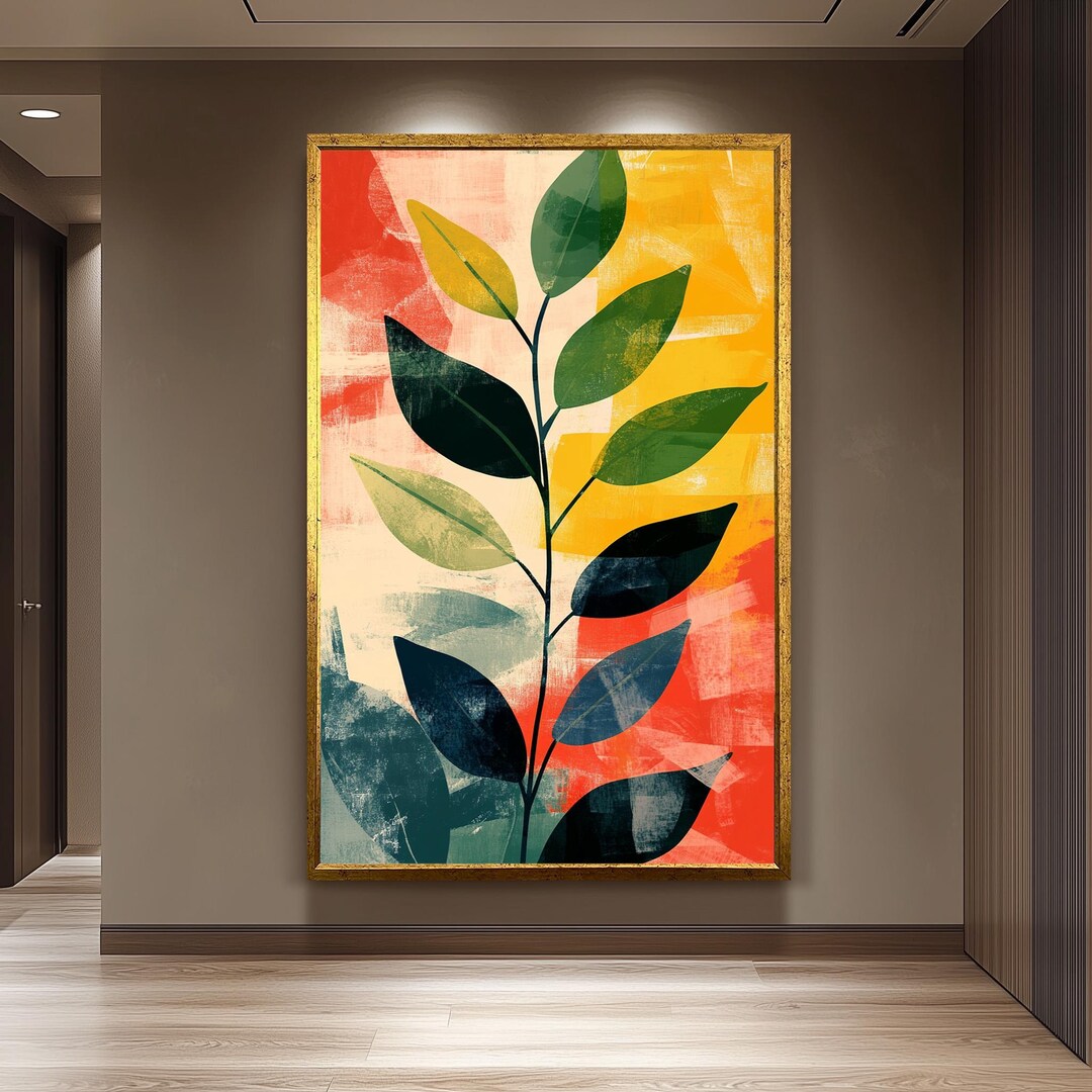 Matisse Inspired Botanical Abstract Floral Wall Art Colorful Modern ...