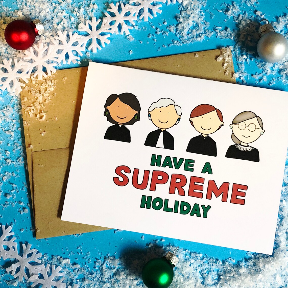 Political Christmas Card Have a Supreme Holiday Ruth Bader - Etsy