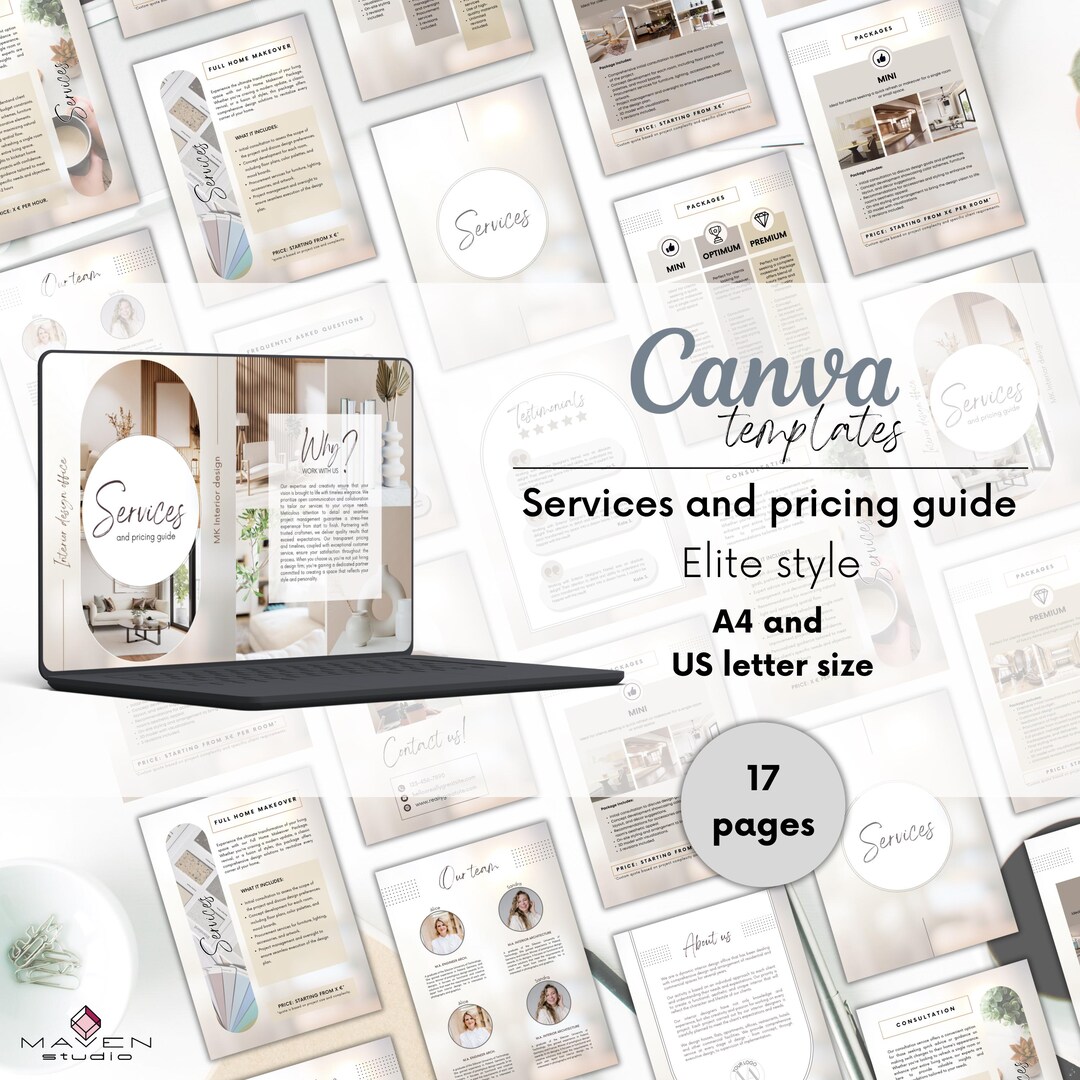 Interior Design Welcome Packet Template Services and Pricing Guide ...