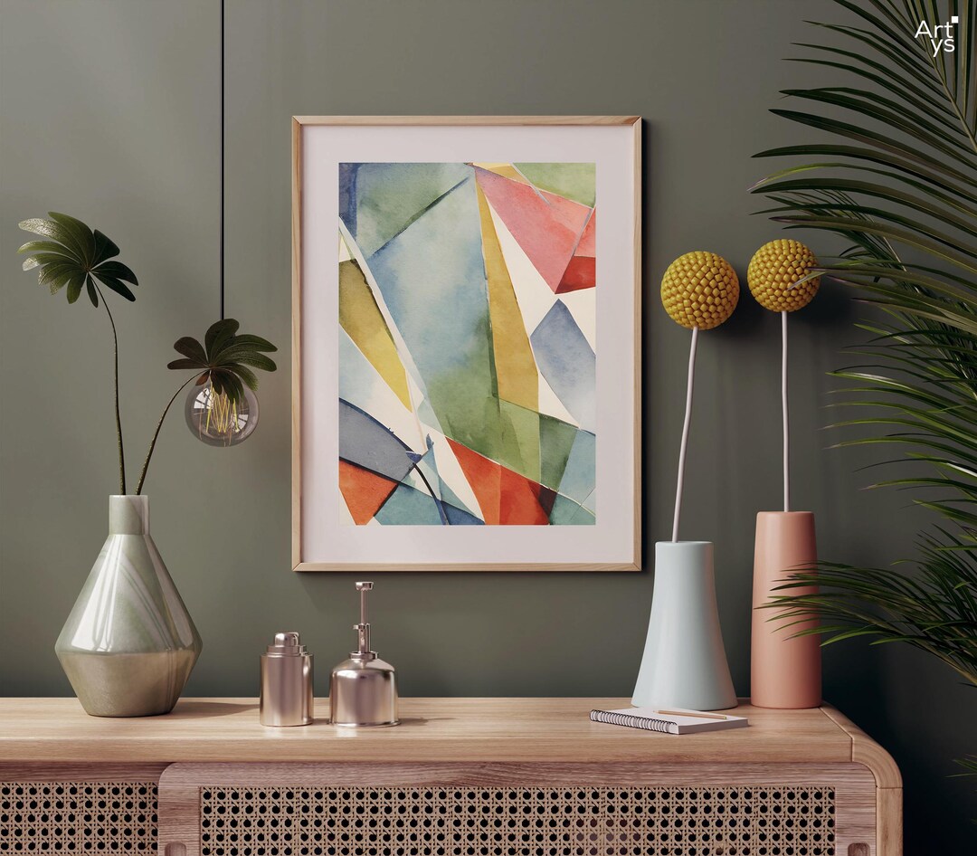 Angular Memory Fragments Art Print, Light & Color Digital Download ...