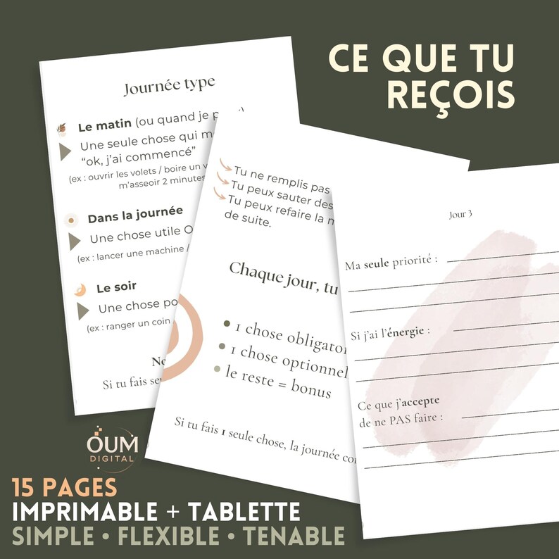 Je N’arrive Pas à Tenir Une Routine – Mini-planner 7 Jours Sans ...