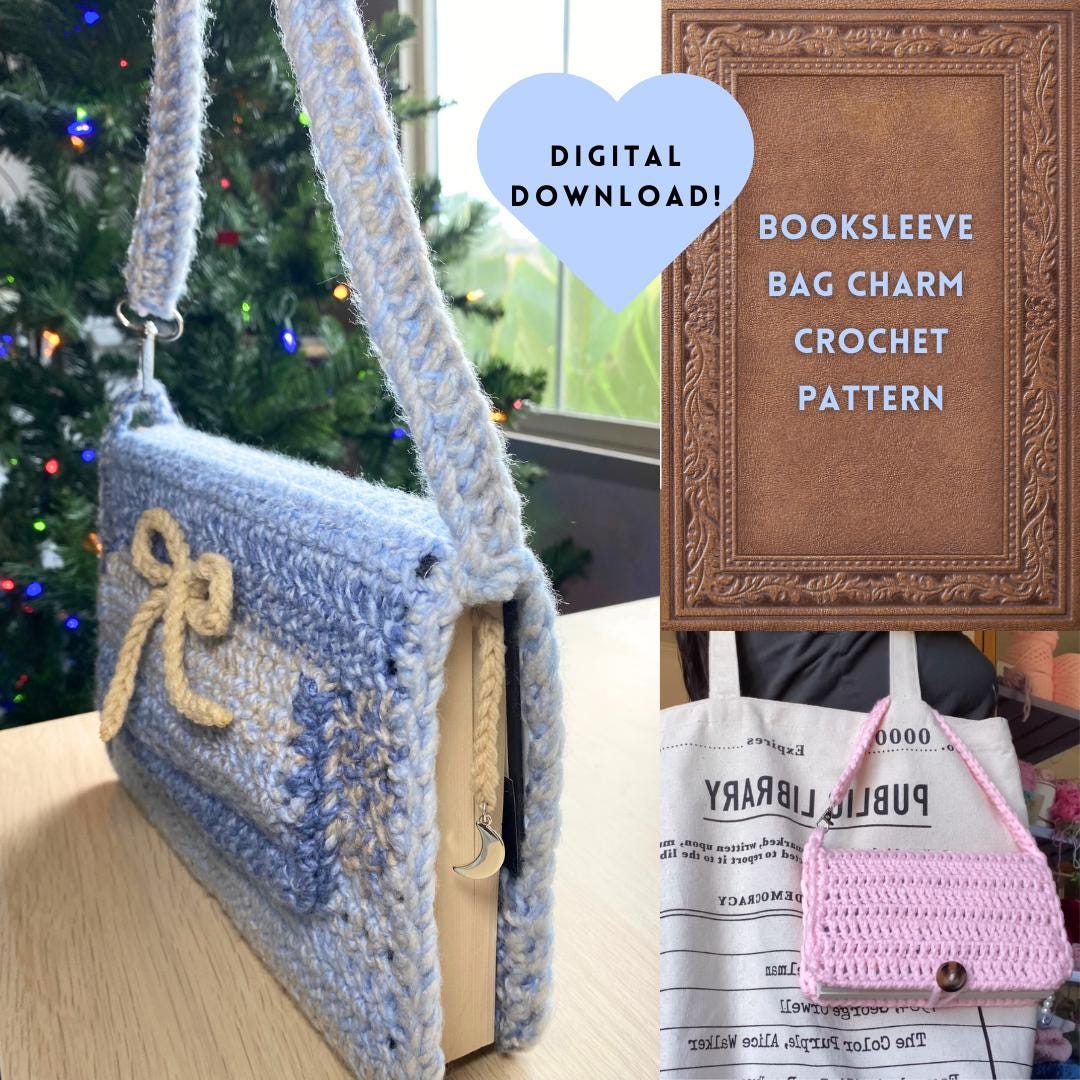 Book Sleeve Bag Crochet Pattern - Etsy