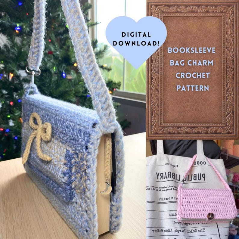 Book Sleeve Bag Crochet Pattern - Etsy