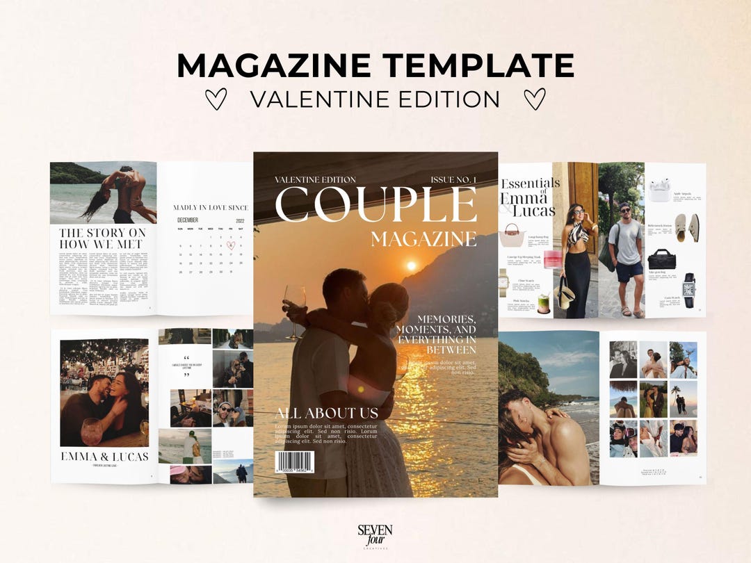 Couple Magazine Template | Stylish & Editable | Canva Template ...