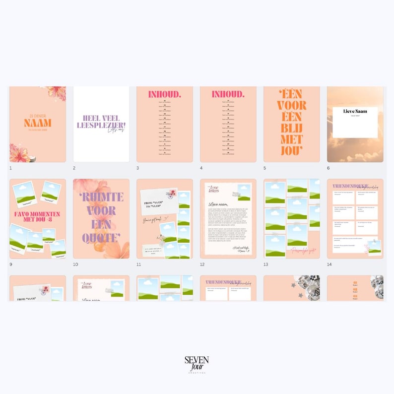 21 Diner Boek Template 'Sunset Soirée' | Stijlvol & Aanpasbaar | Canva ...