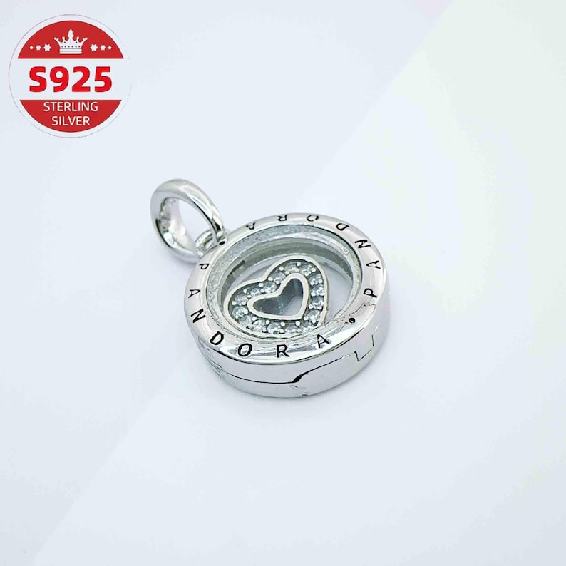 Handmade Sterling Silver Petite Memories Floating Locket Dangle, Fits ...