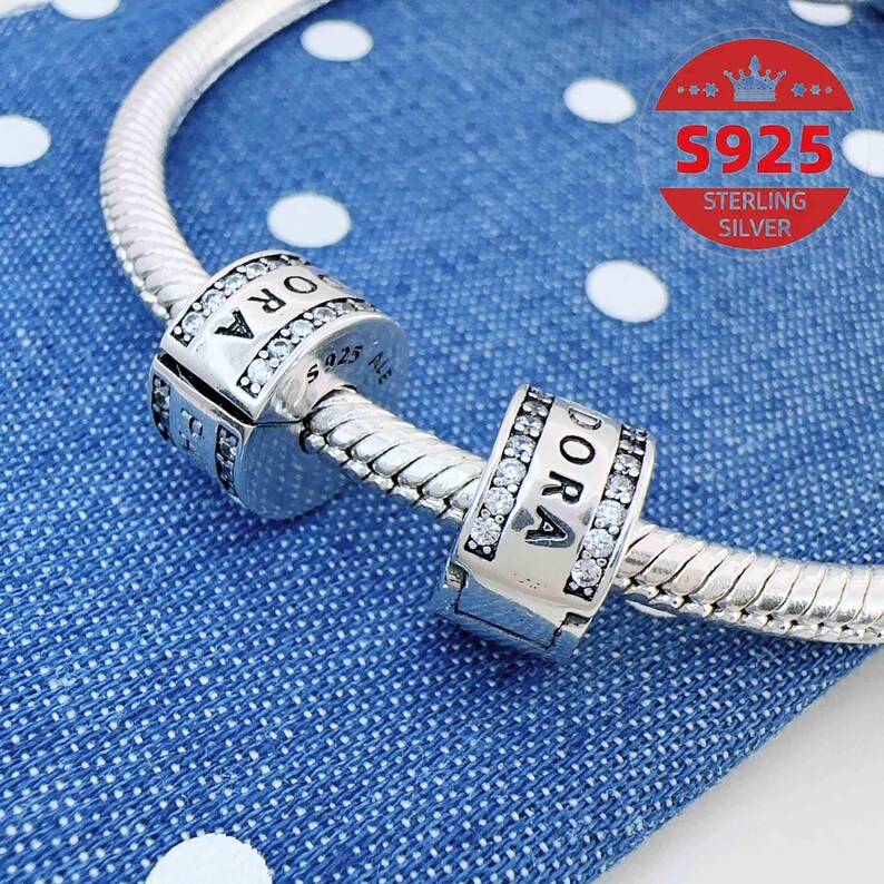 2pc Handmade Sterling Silver Logo Clip Charm, Christmas Charm, Fits ...