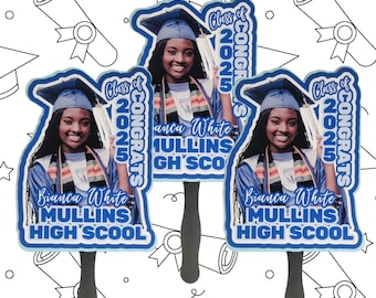 Graduation Fans, Customized Graduation Fans, Big Head Fans, Laminated ...