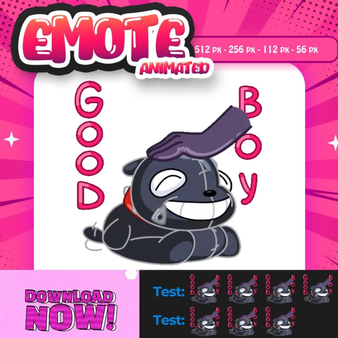 Animated Toy Bear Emote | Happy Robot, "good Boy" Text (digital ...