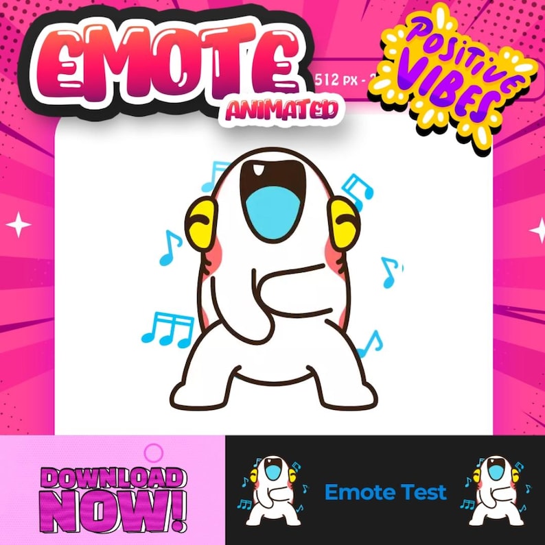 Animated Cute Dancing Kawaii Shark / Emote for Streaming / Cartoon ...