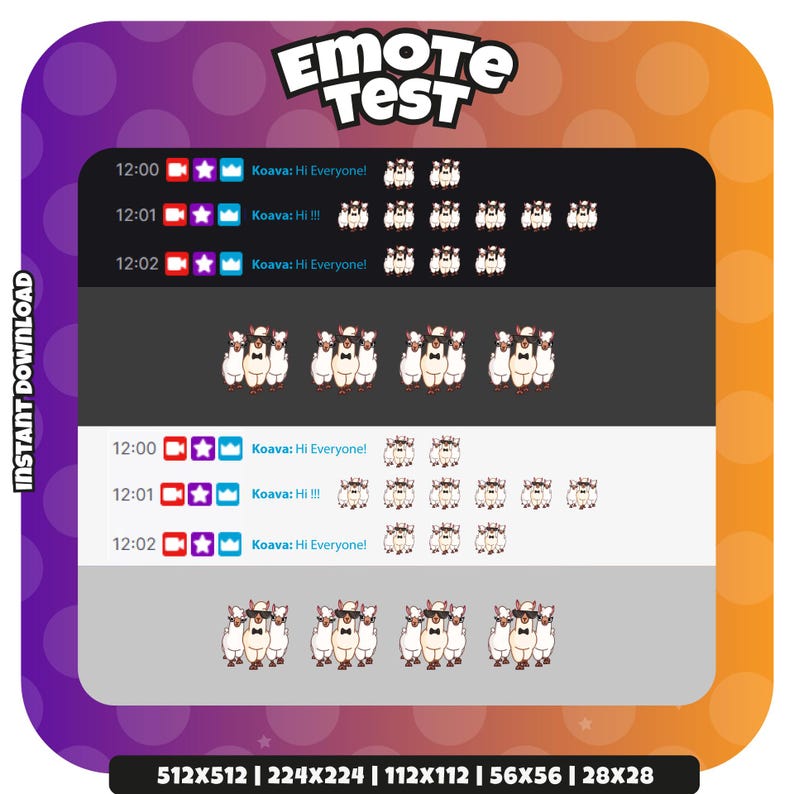 Llama Animated Emote Pack – Streamer Chat Emotes (instant Download) - Etsy
