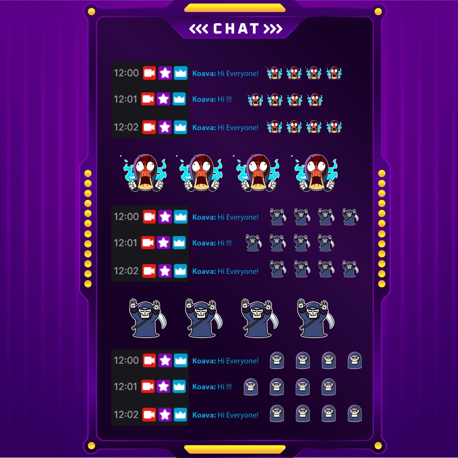Animated Grim Reaper Twitch Emotes | Dark Humor Reactions (instant ...