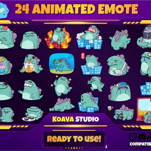 Animated Godzilla Twitch Emotes: Kaiju Meme Stream Assets (digital ...
